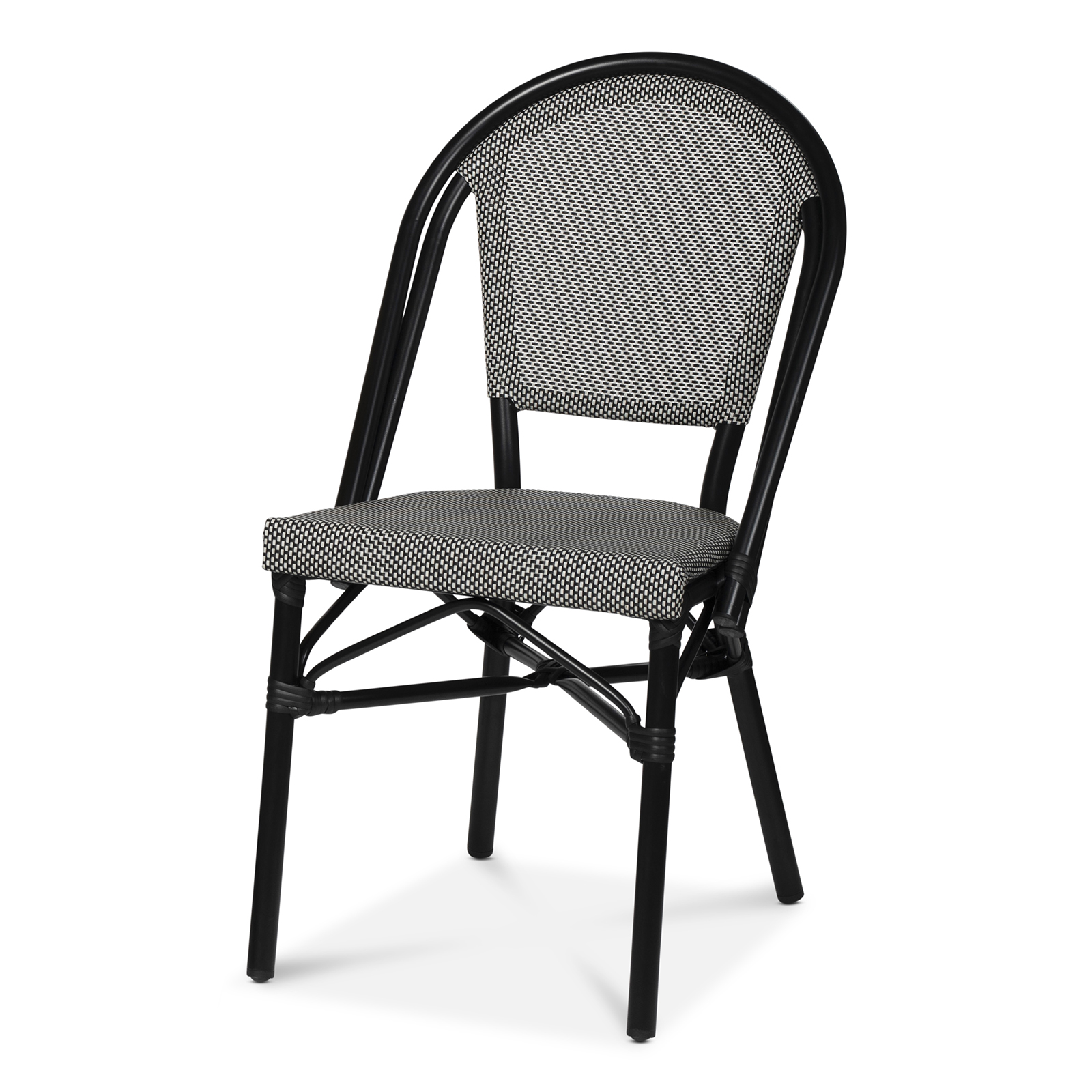 Menton chair, black/blackwhite